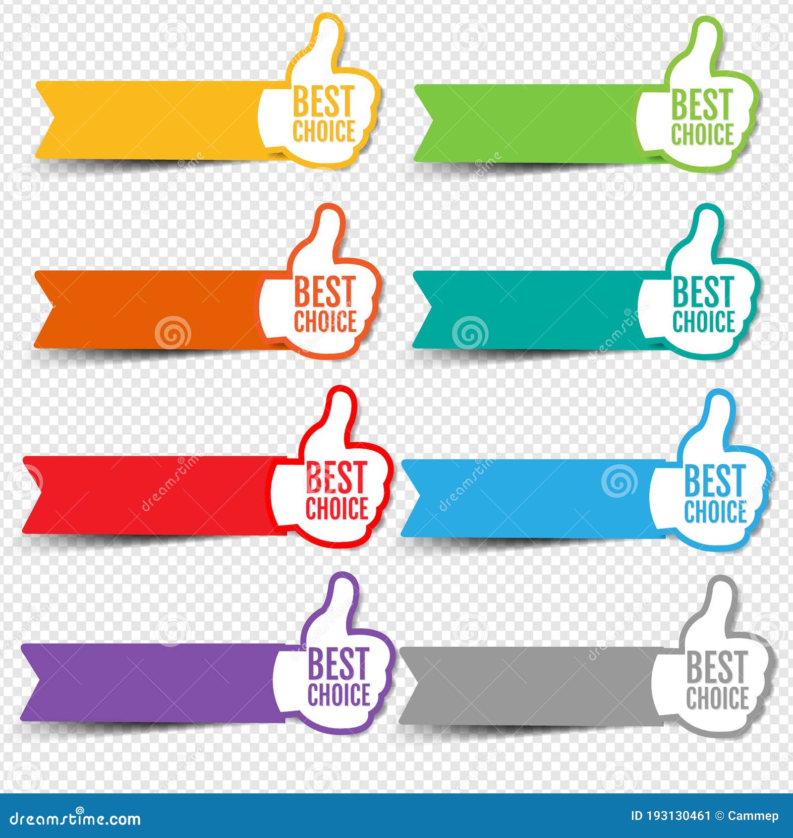 Best Choice Labels Set with Transparent Background Stock Vector ...