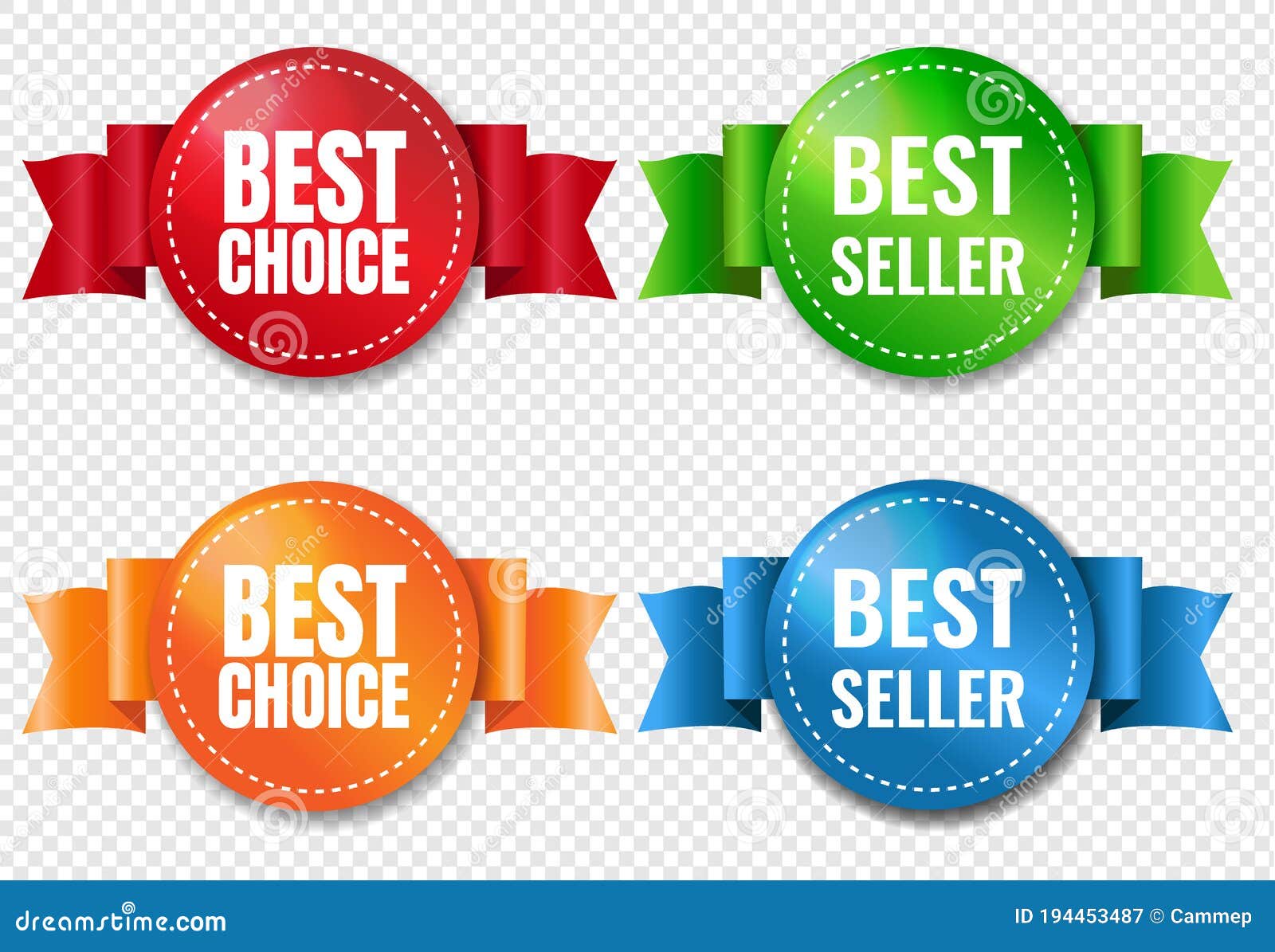 Best Choice Labels Set Transparent Background Stock Vector ...