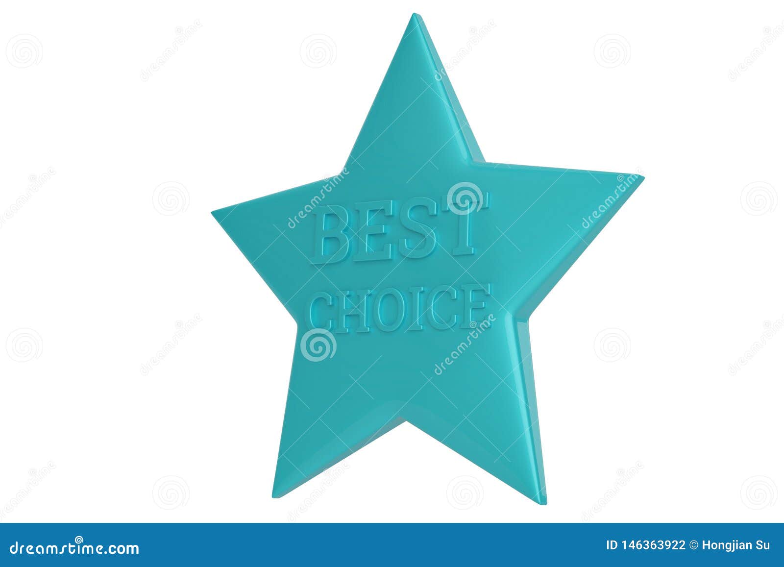 Best Choice Star Isolated on White Background. 3D Illustration Stock ...
