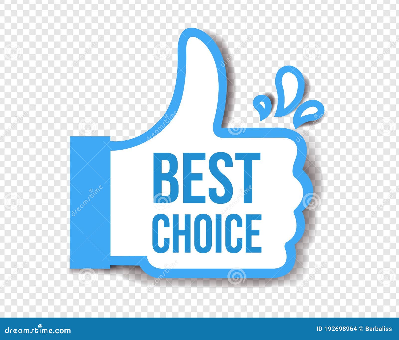 Best Choice Sticker Isolated Transparent Background Stock Vector ...