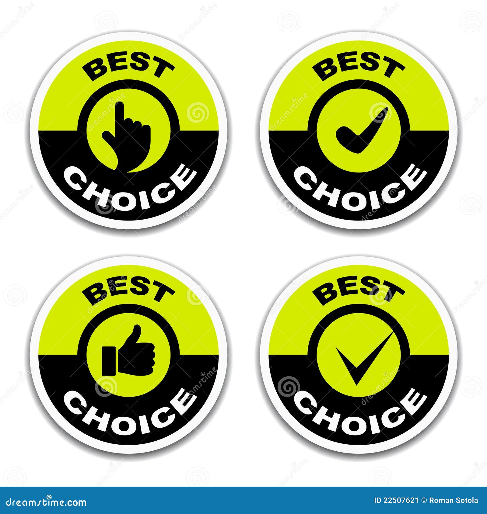 Best choice stickers stock vector. Illustration of agree - 22507621