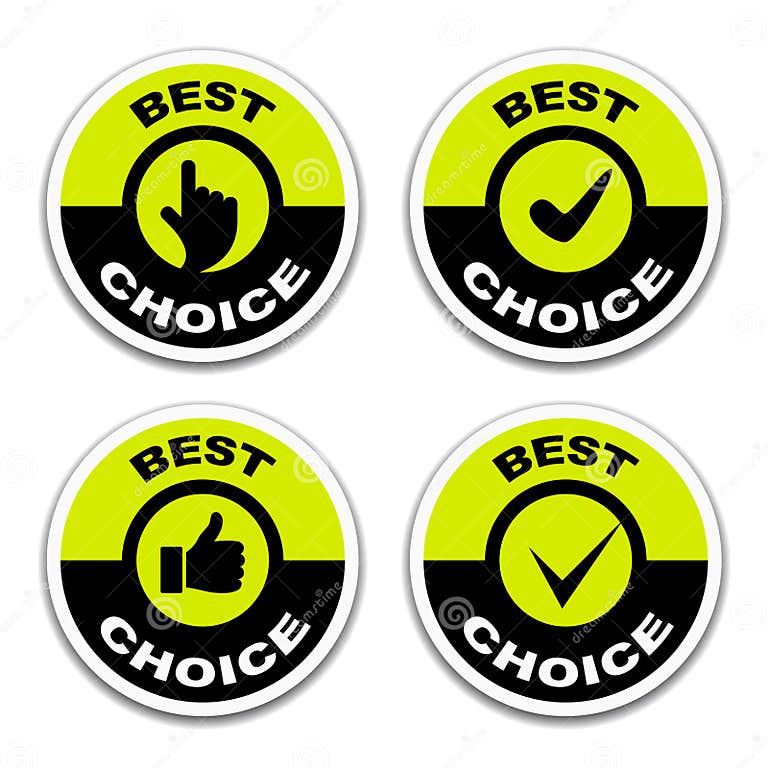 Best choice stickers stock vector. Illustration of agree - 22507621