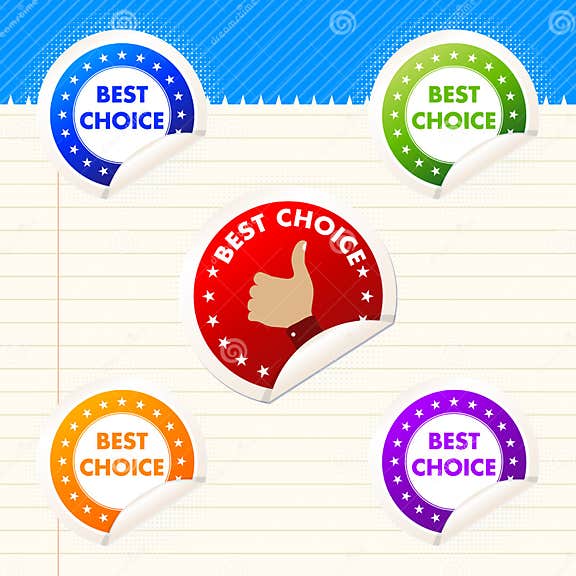 Best choice stickers stock vector. Illustration of banner - 23221370