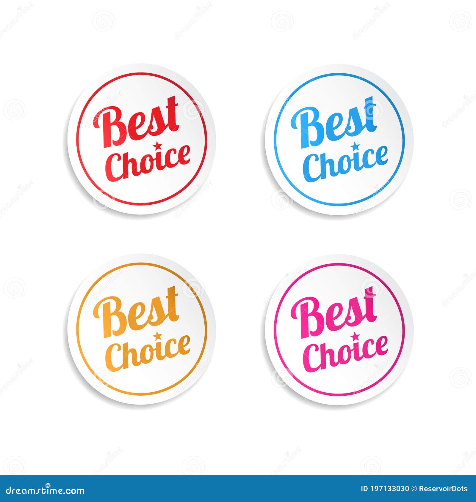 Best Choice Stickers stock vector. Illustration of sign - 197133030
