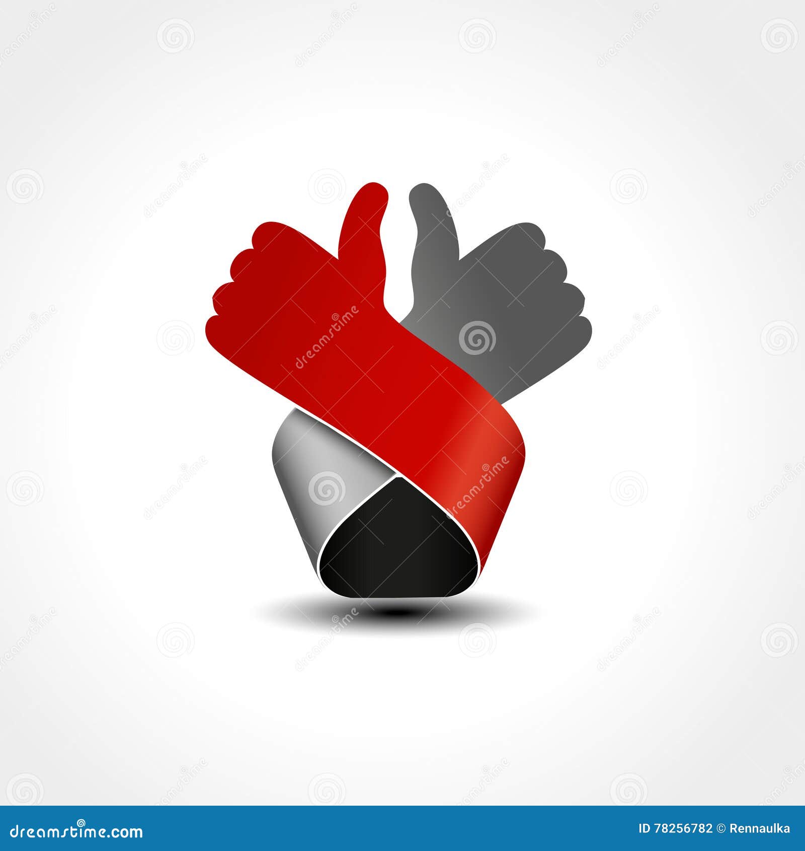 Best Choice Symbol - Hand Gesture. Red, Grey Design Stock Vector ...
