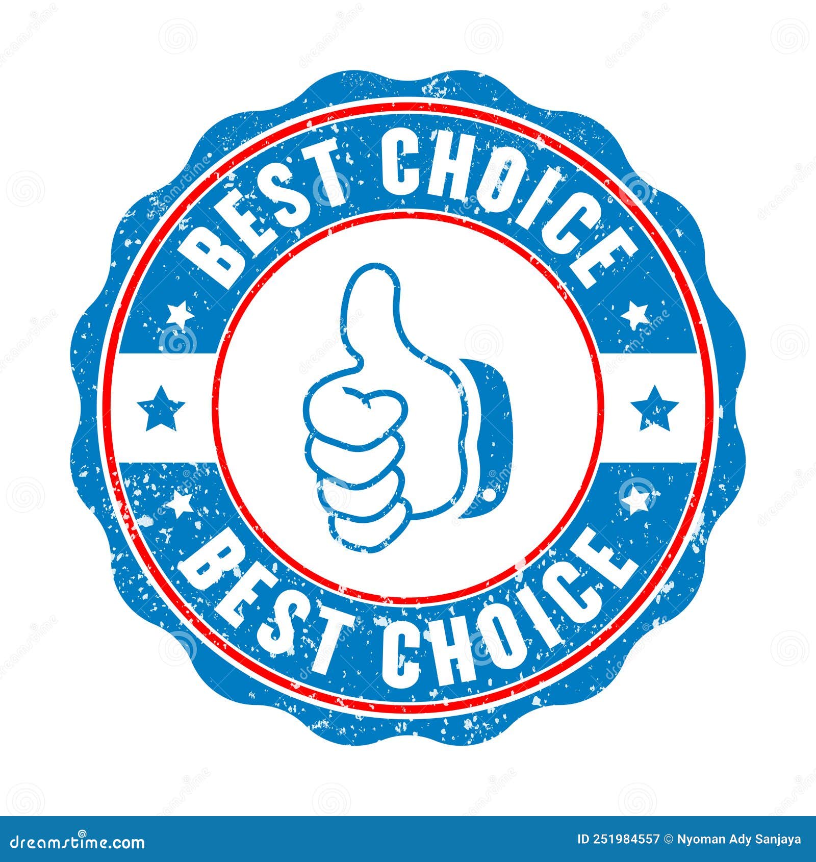 Best Choice Thumb Rubber Stamp Vector Illustration Isolated on White ...