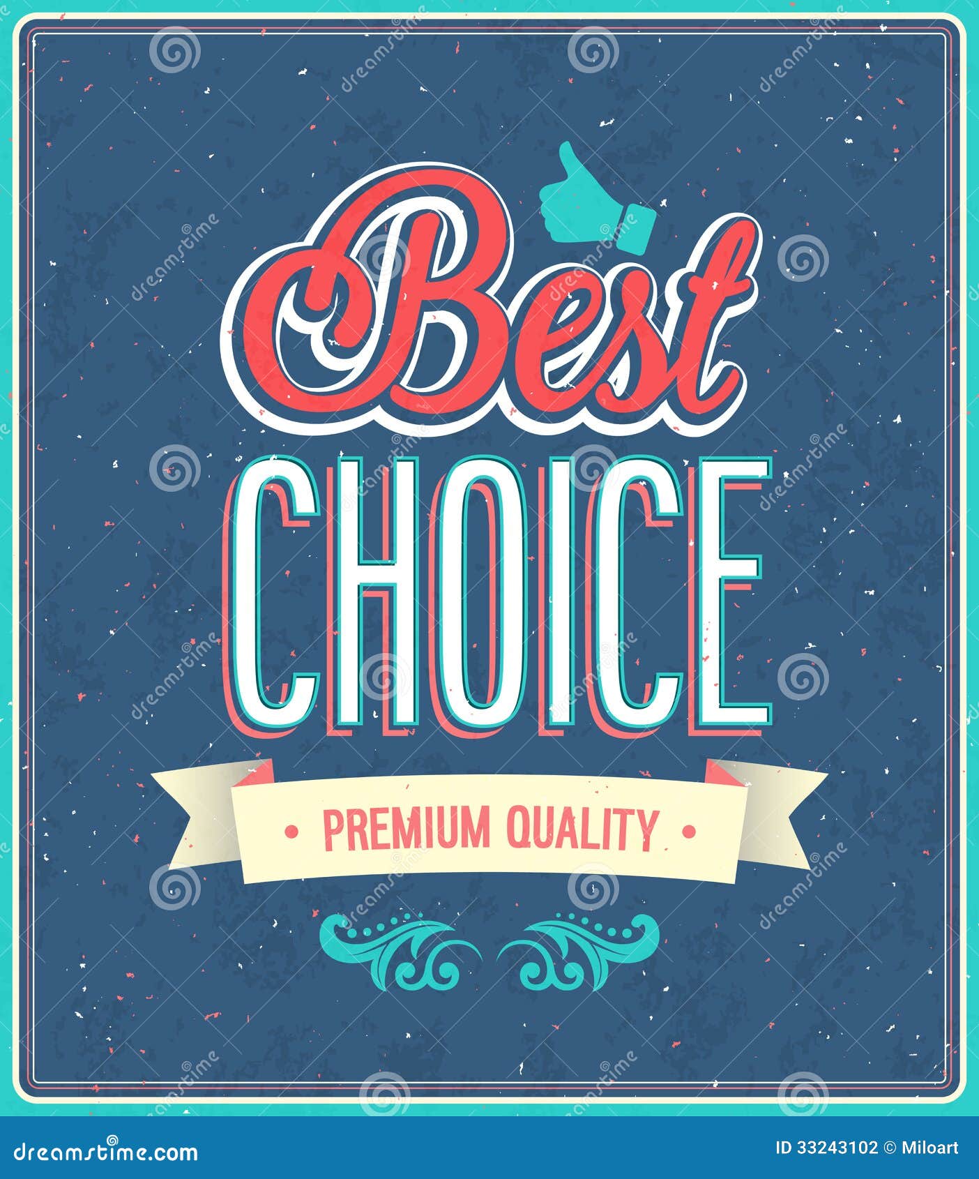 Best Choice Typographic Design. Stock Vector - Illustration of ...