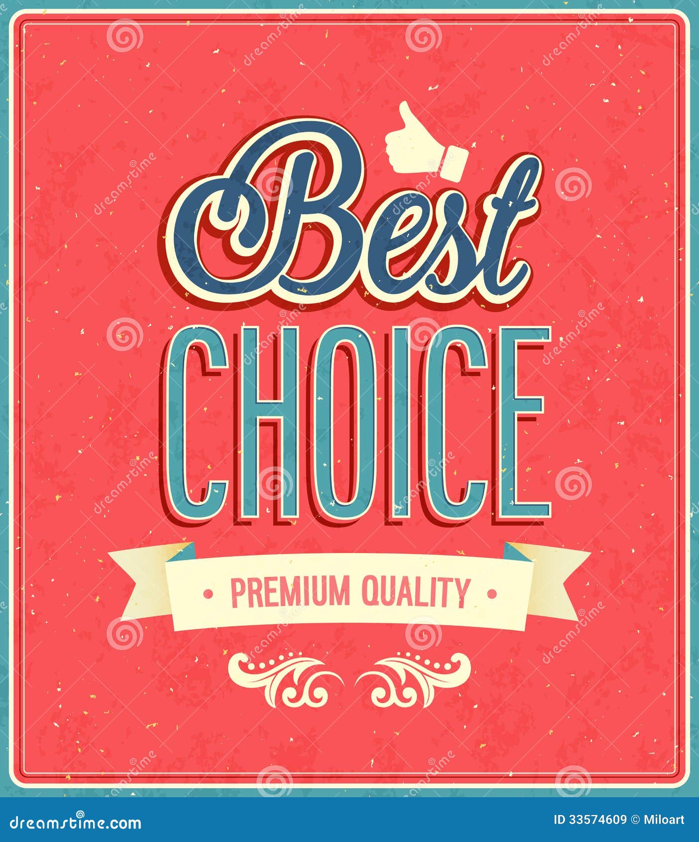 Best Choice Typographic Design. Stock Vector - Illustration of label ...