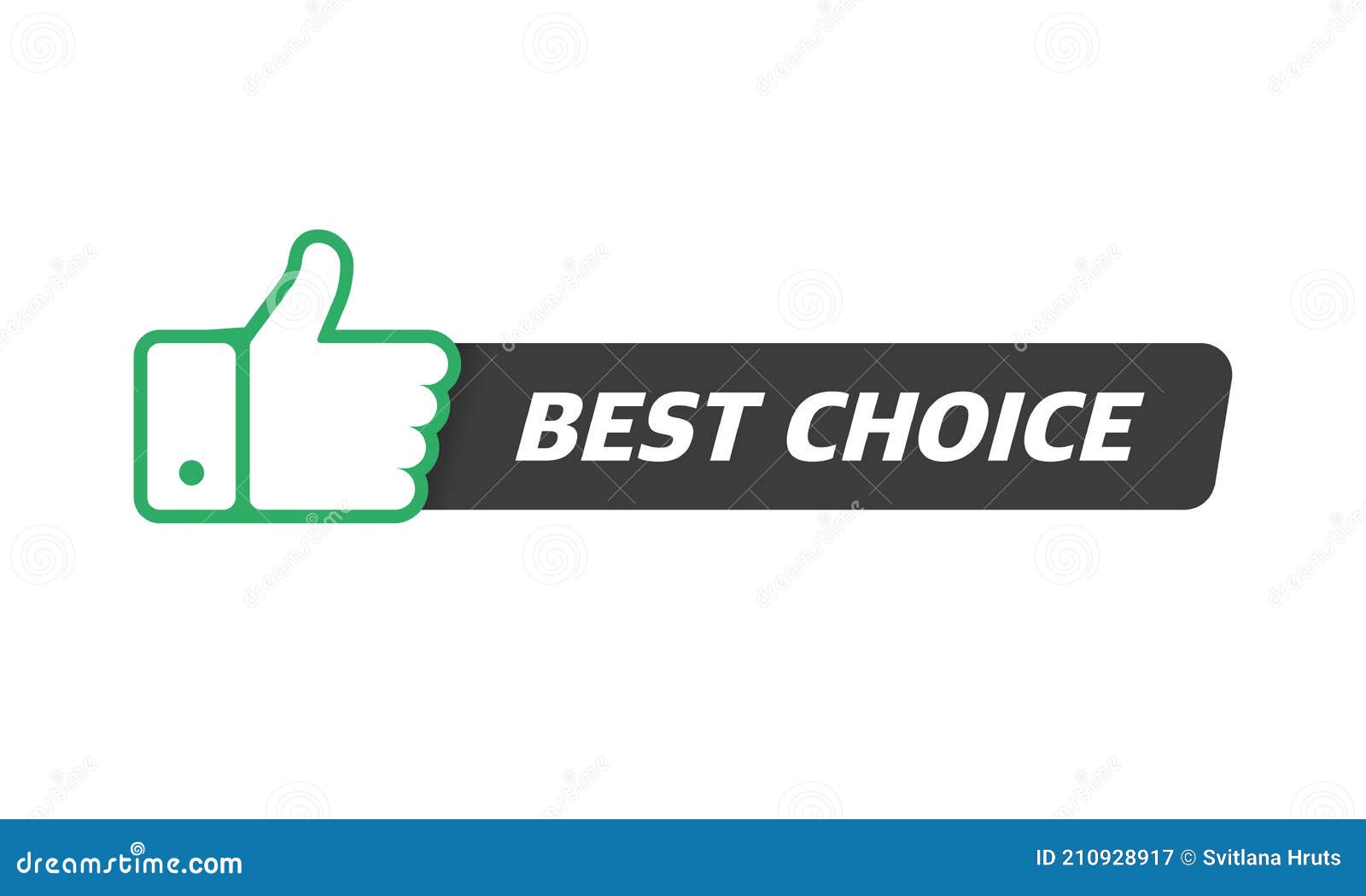 Best Choice on White Background. Green Recommended Banner. Vector ...