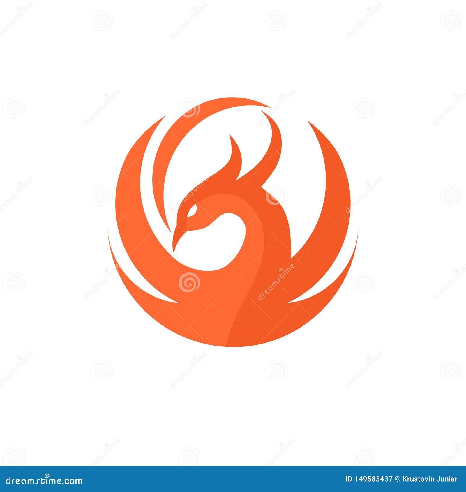 Best Circle Phoenix Bird Logo Design Stock Vector - Illustration of ...