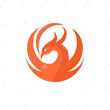 Best Circle Phoenix Bird Logo Design Stock Vector - Illustration of ...