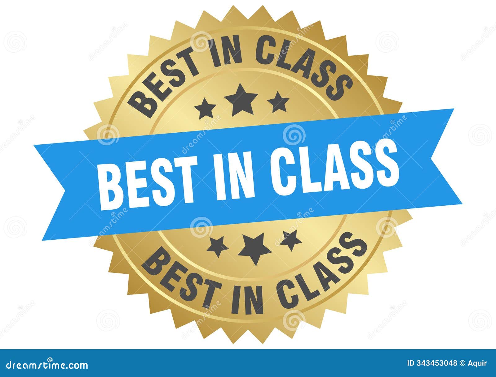 Best in Class. Best in Class Round Blue and Gold Label Isolated on ...