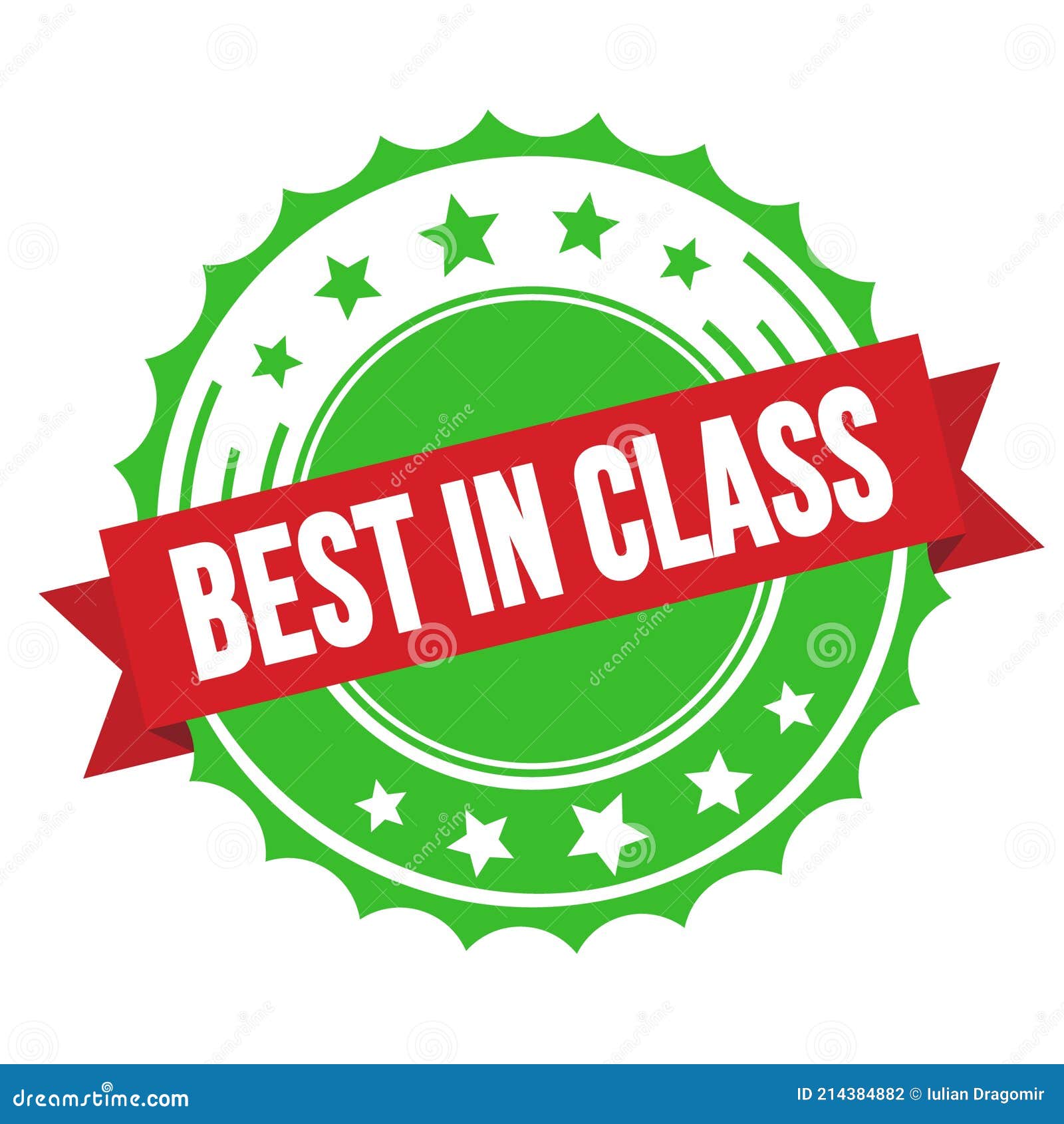 BEST in CLASS Text on Red Green Ribbon Stamp Stock Illustration ...