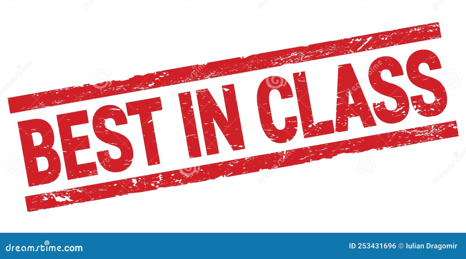 BEST in CLASS Text on Red Rectangle Stamp Sign Stock Illustration ...