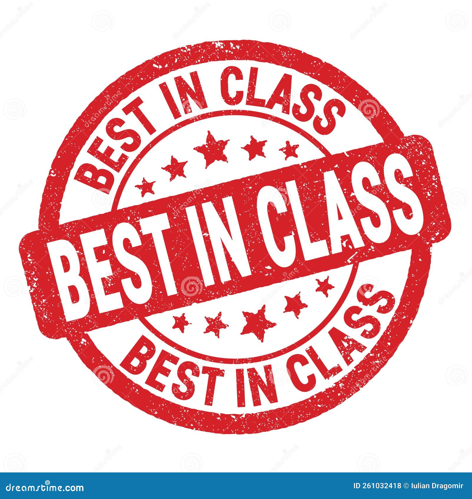BEST in CLASS Text Written on Red Round Stamp Sign Stock Illustration ...