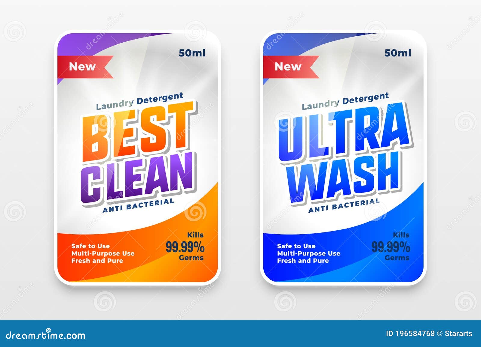 Best Wash Smart Cleaner Detergent Labels Template Design Vector ...