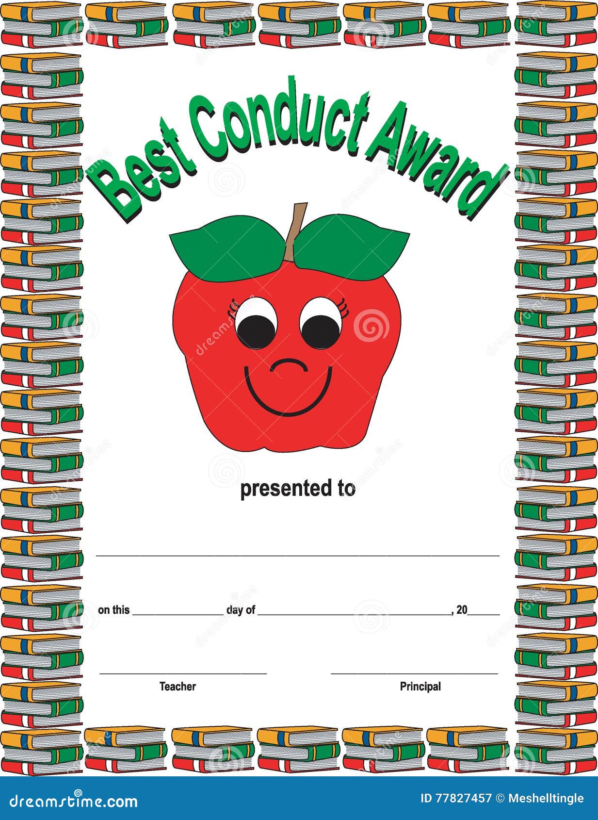 Best Conduct Award stock vector. Illustration of award - 77827457