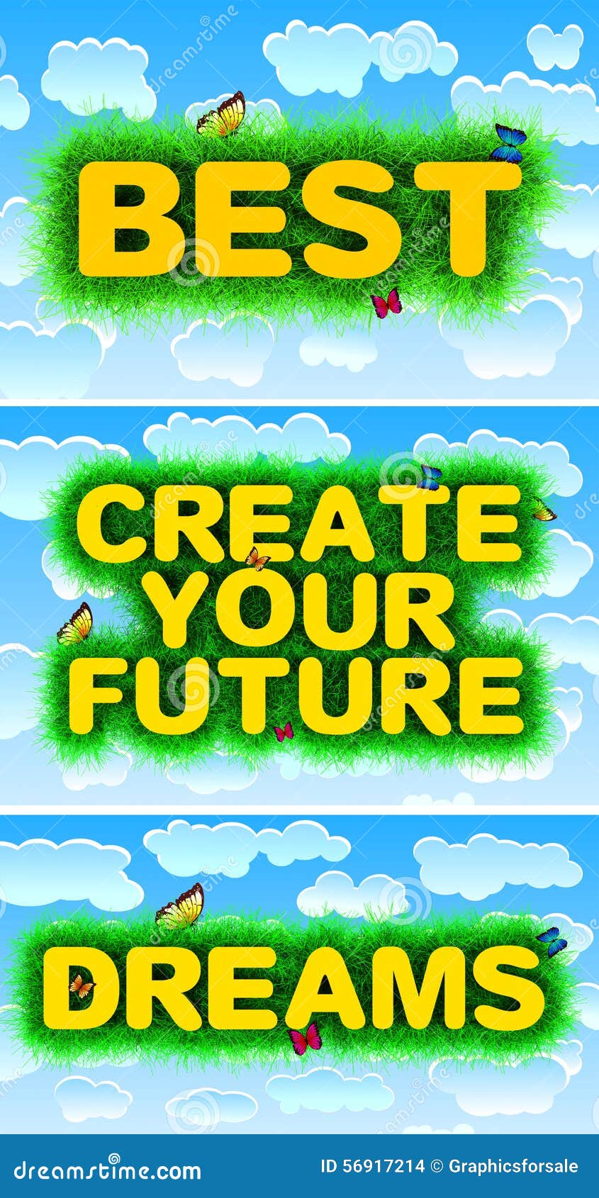 Best - Create Your Future - Dreams Stock Illustration - Illustration of ...