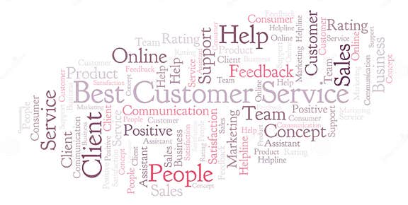 Best Customer Service Word Cloud. Stock Illustration - Illustration of ...