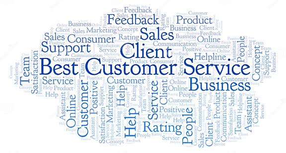 Best Customer Service Word Cloud. Stock Illustration - Illustration of ...