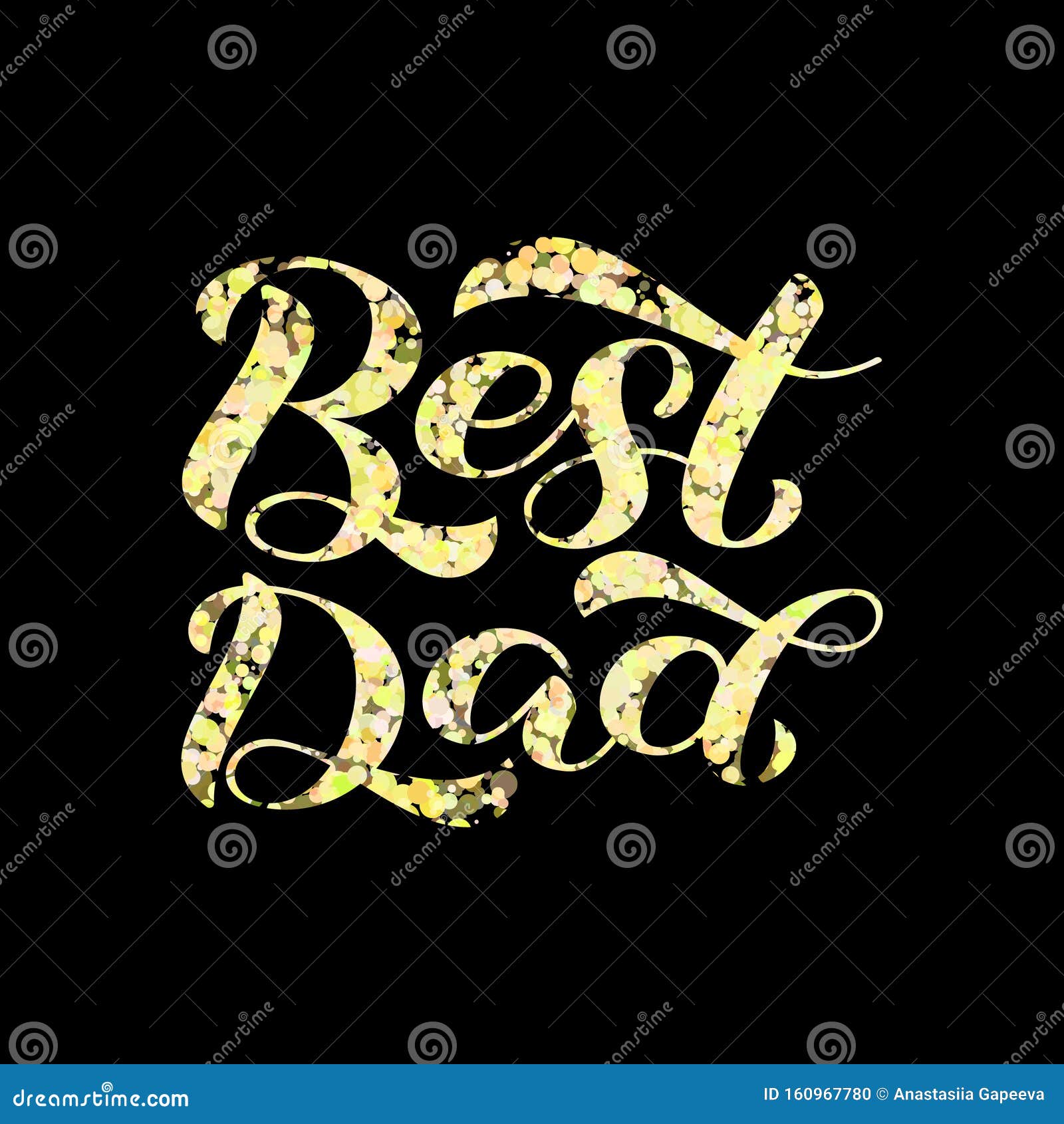 Best Dad Lettering. Vector Illustration for Card Stock Illustration ...