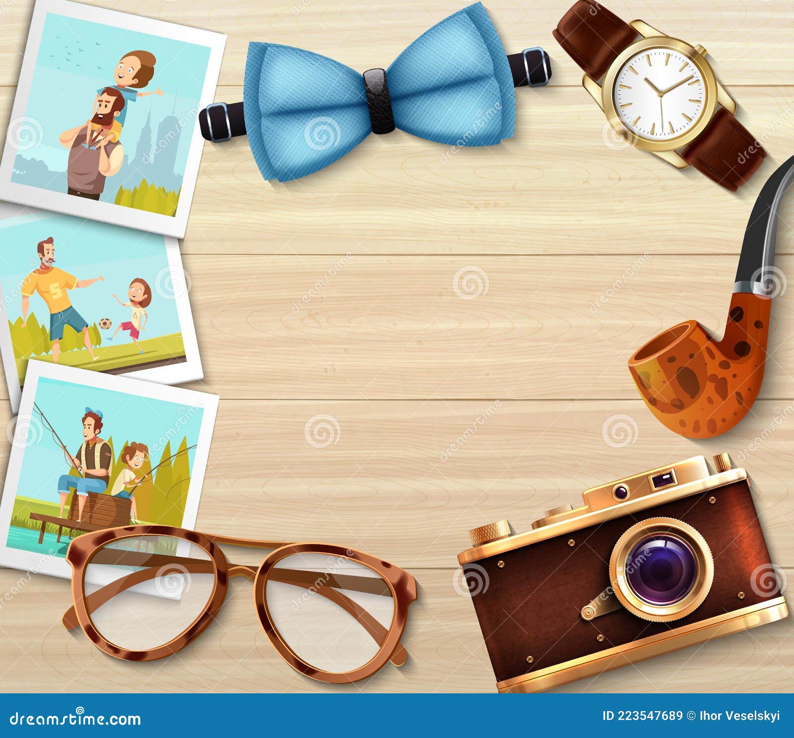 Best Daddy Round Composition Stock Vector - Illustration of masculine ...