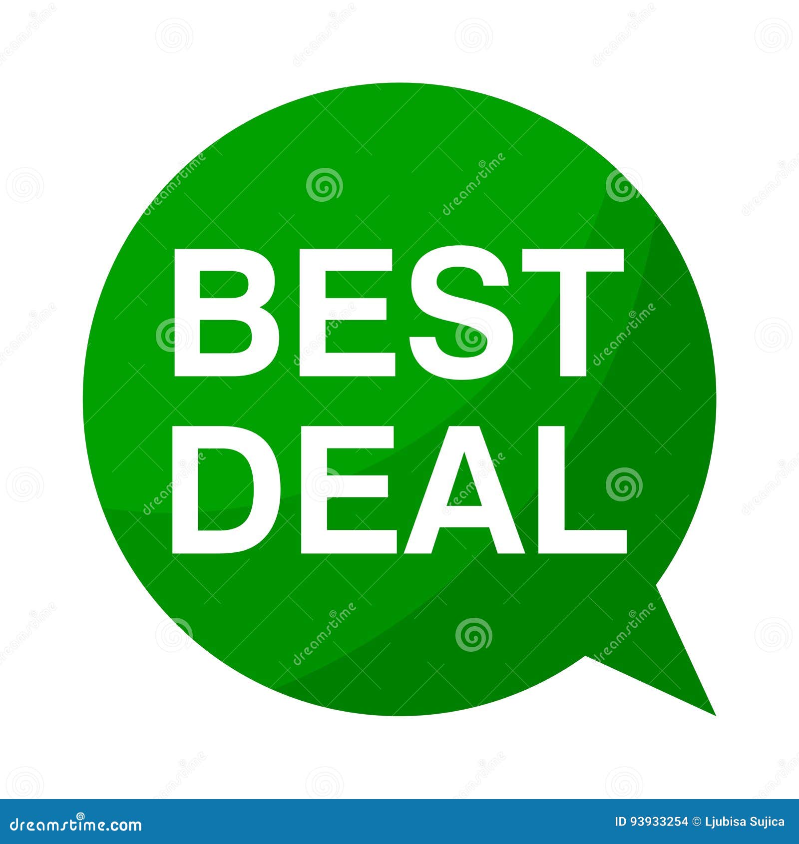 Best Deal, Green Speech Bubble Stock Vector - Illustration of sale ...