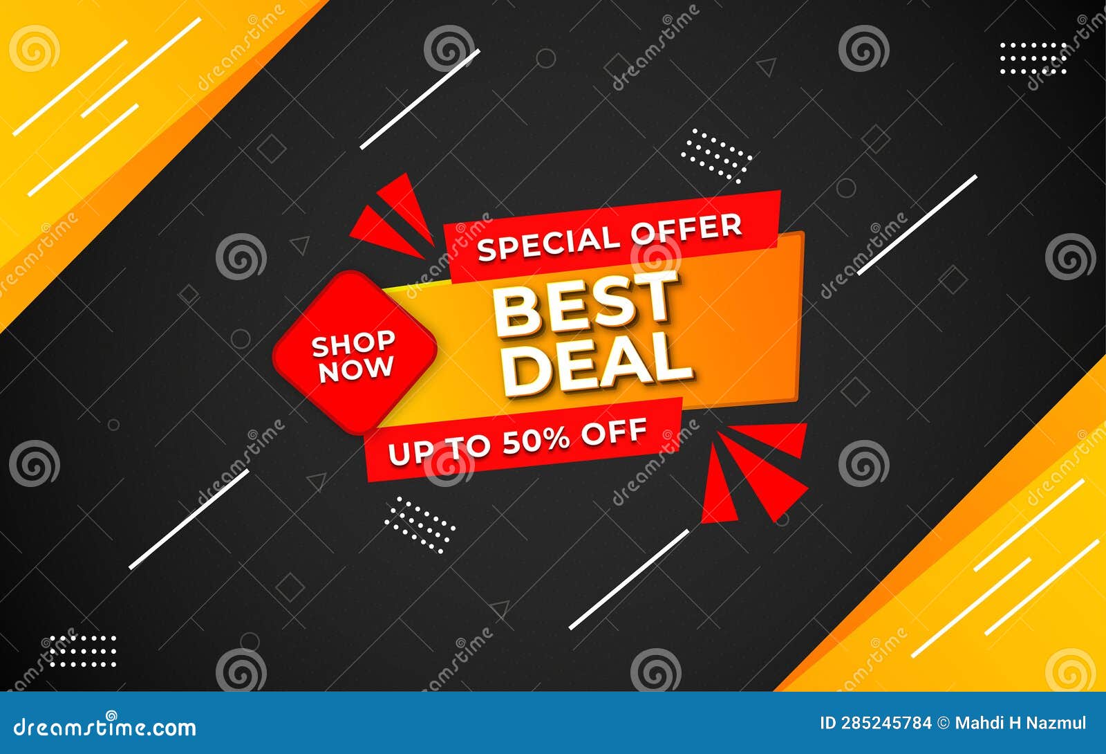 Best Deal Special Offer Banner Template with Editable Text Effect Stock ...