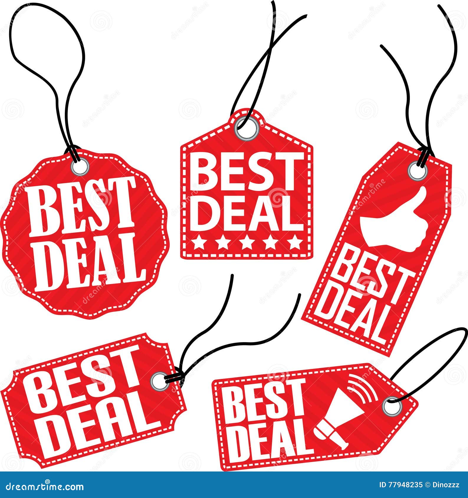 Best Deal Tag Set, Vector Illustration Stock Vector - Illustration of ...