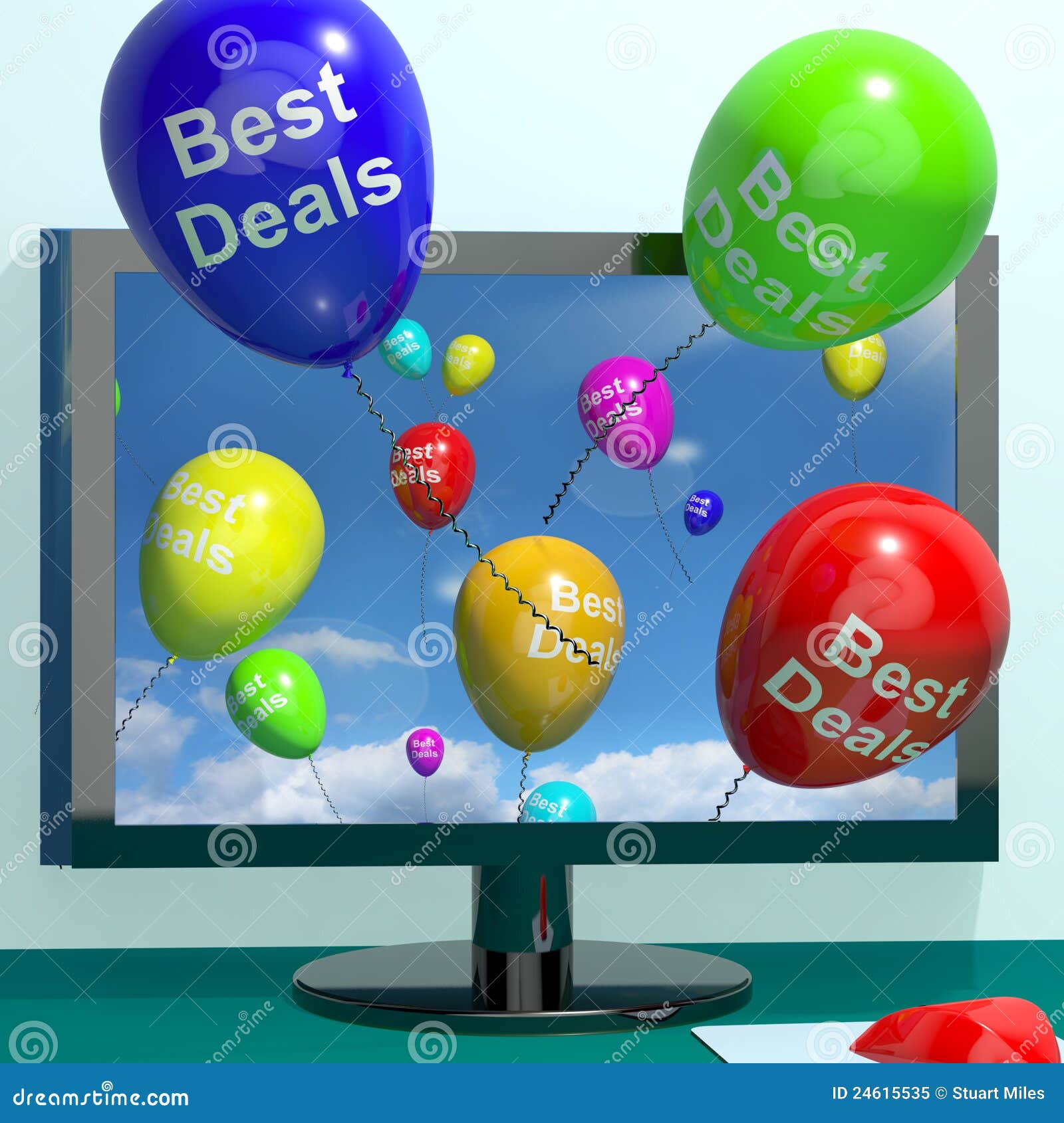 Best Deals Balloons from Computer Representing Bargains or Disco Stock ...