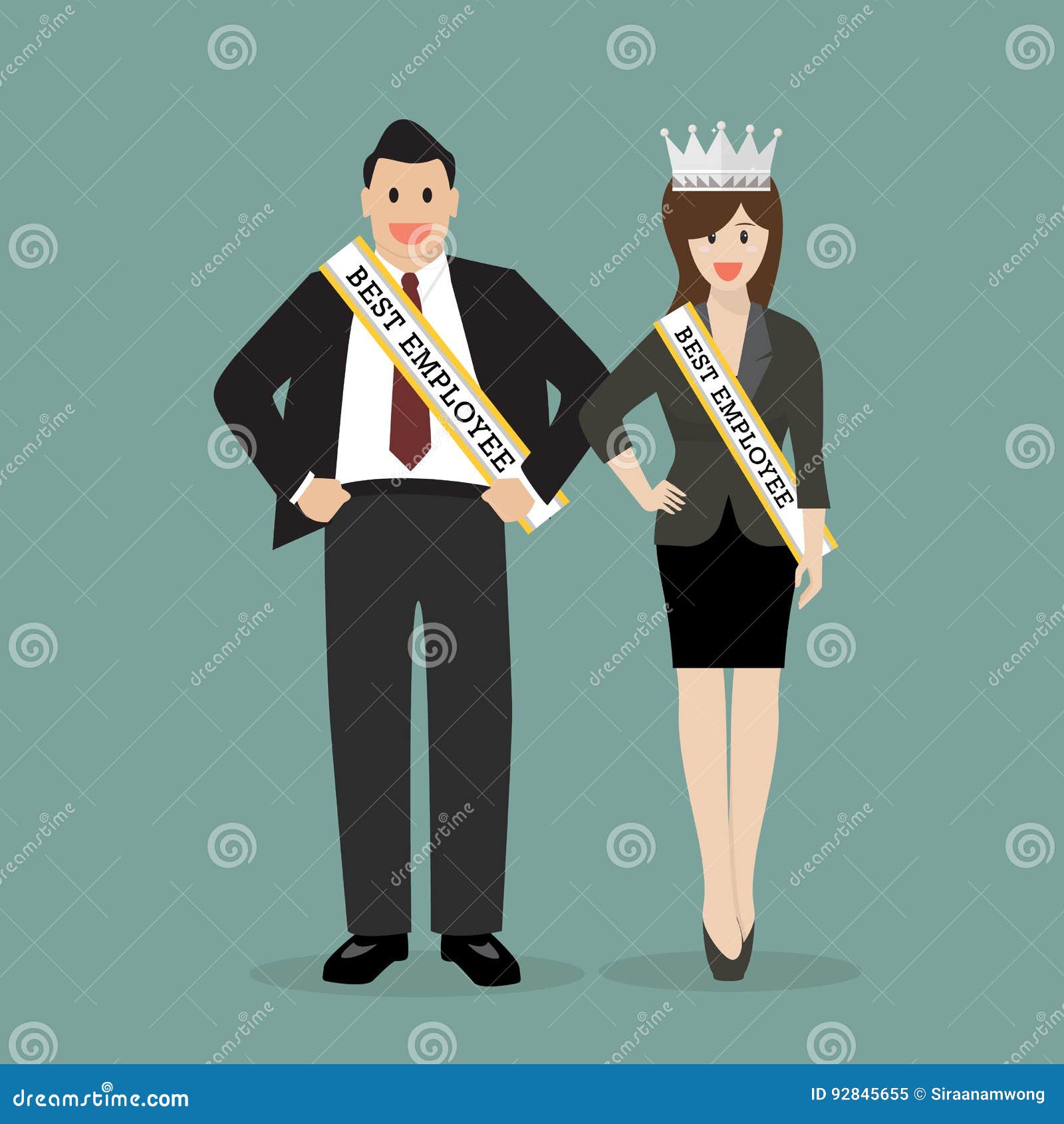 Best employee of company stock vector. Illustration of executive - 92845655