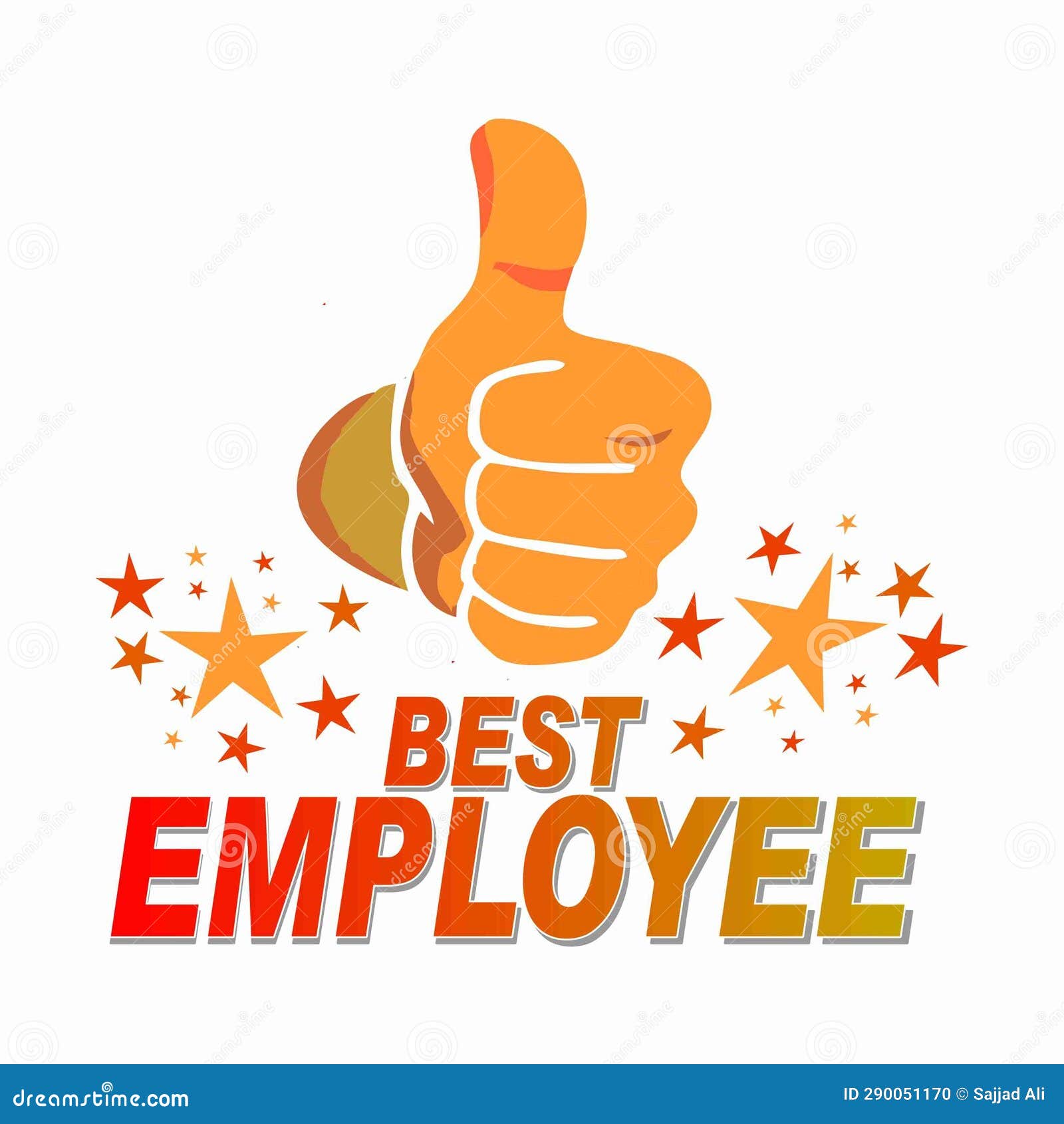 Best Employee Employee of the Month or Year Stock Illustration ...