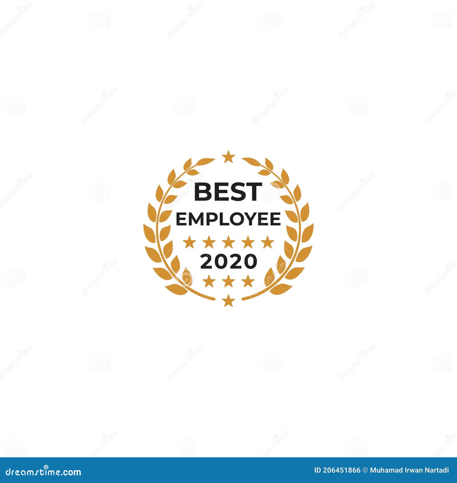 Best Employee 2020. Vector Logo Icon Template Stock Vector ...
