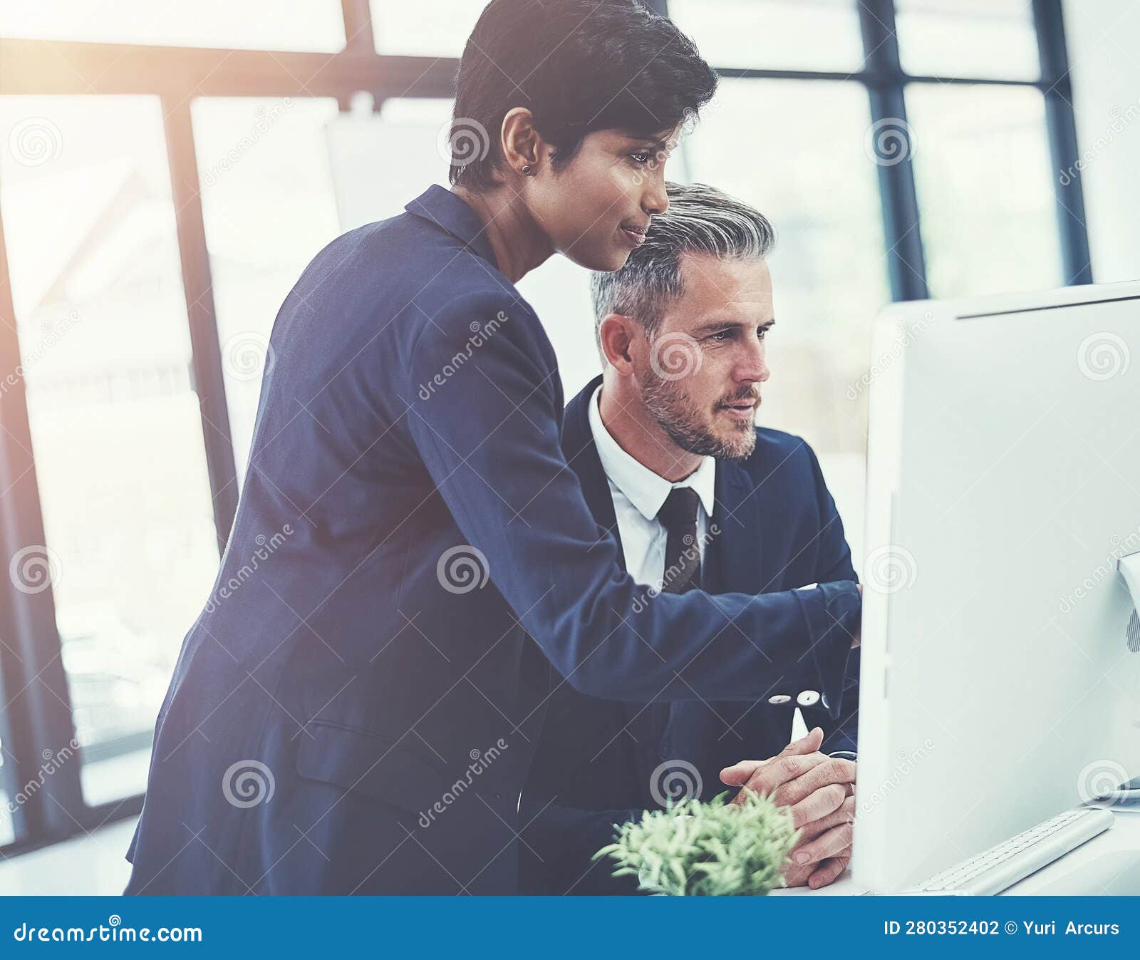 The Best are Even Better when they Work Together. a Businesswoman and ...