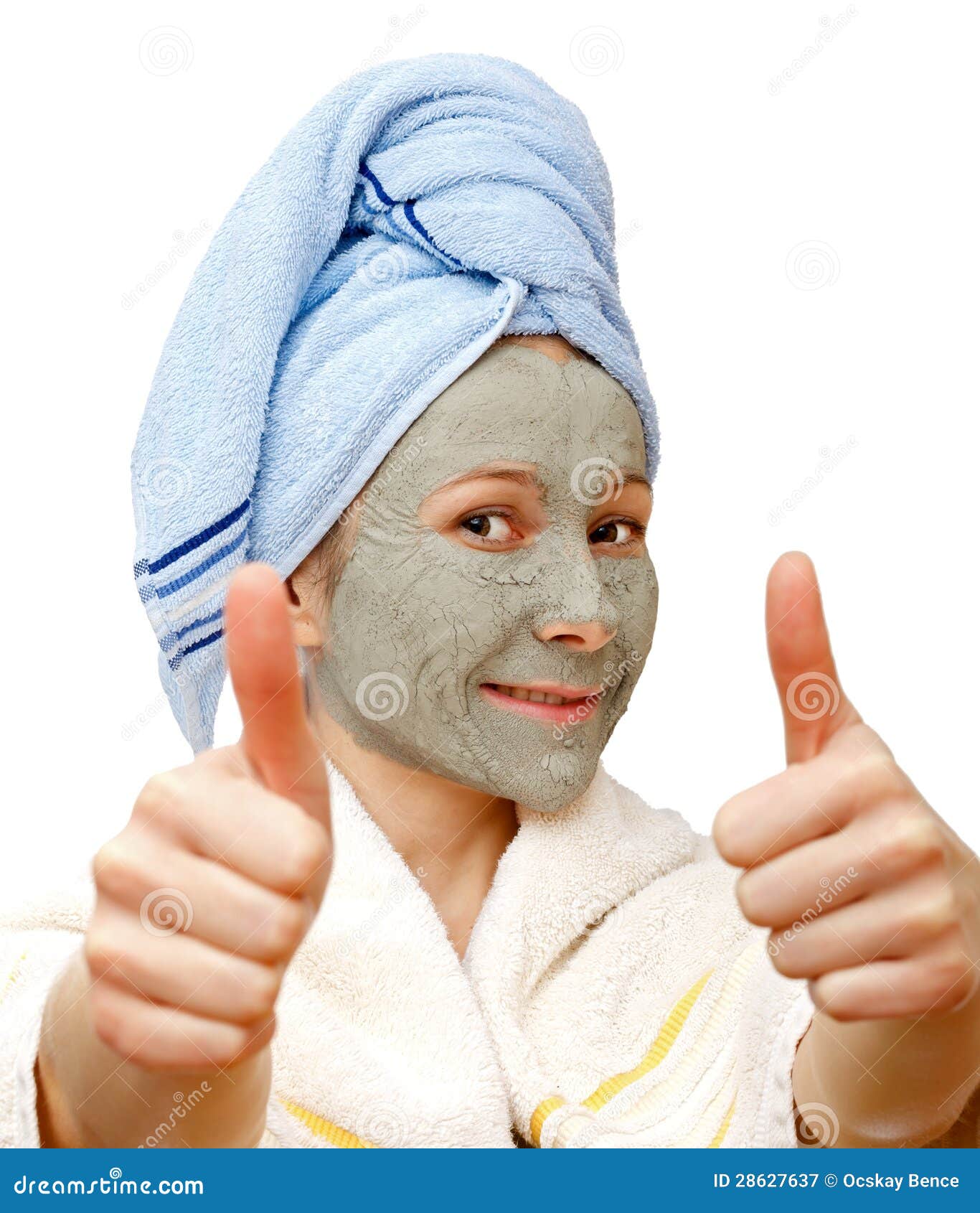 Best Facial Mask For A Healthy Skin Stock Image Image Of Happy Head