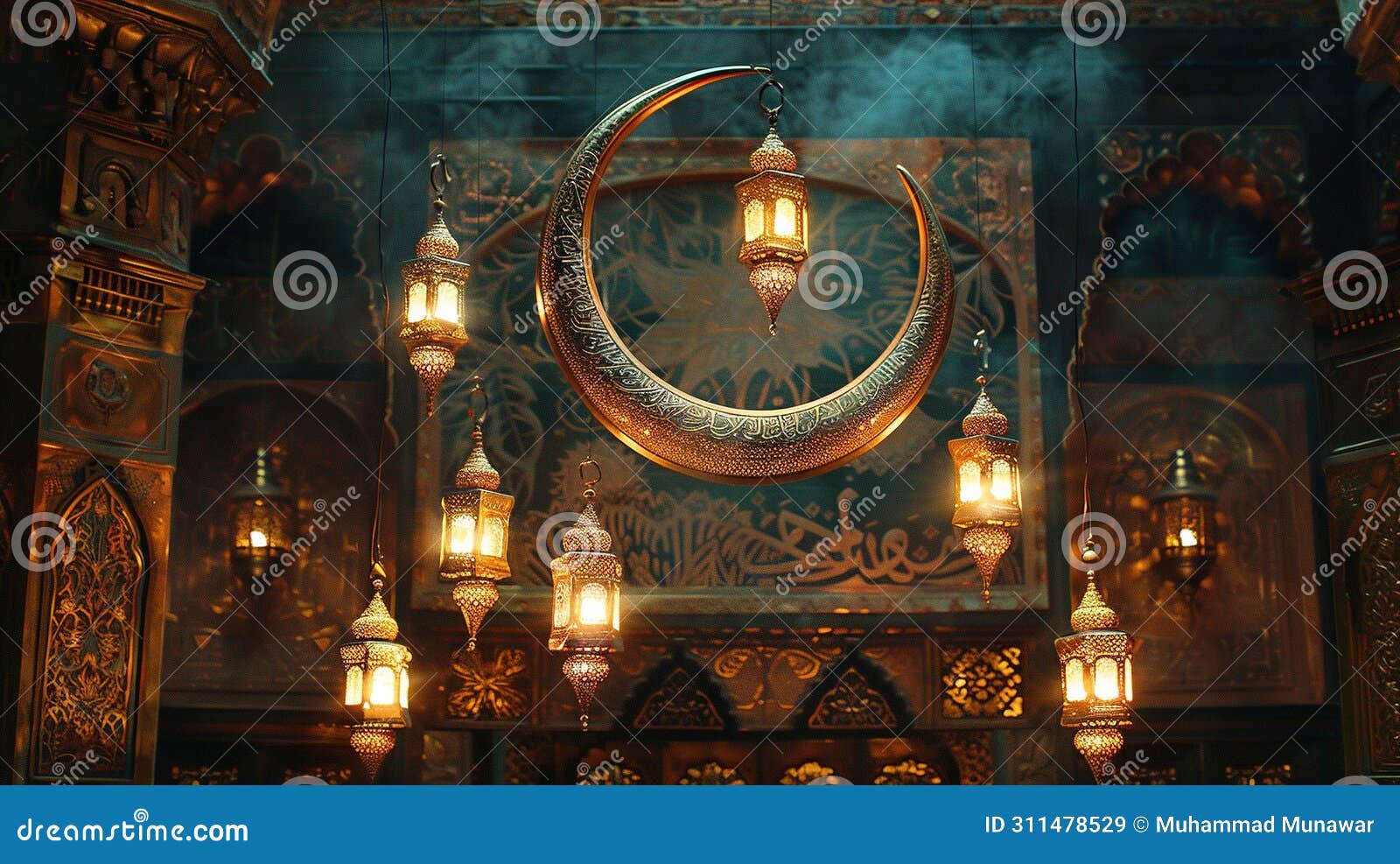 Best Fanoos and Crescent Decoration Trends of 2024 Stock Illustration ...