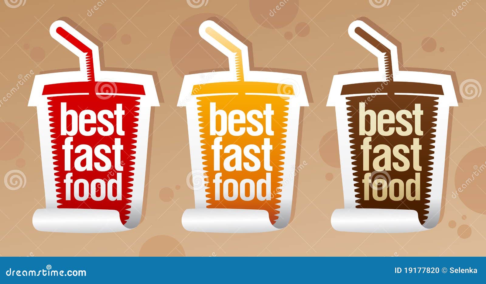Best fast food stickers. stock vector. Illustration of sale - 19177820