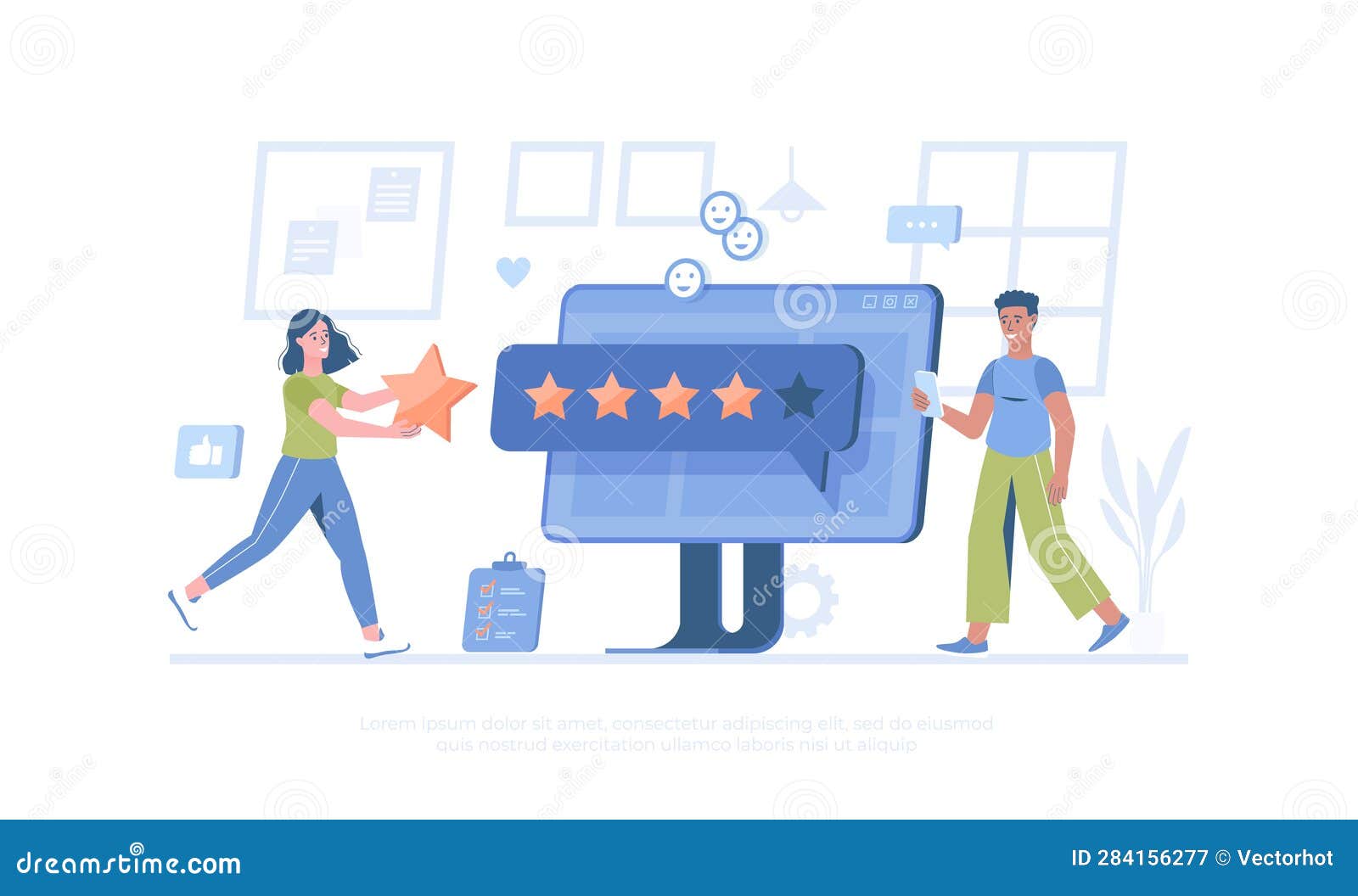 Best Feedback, Five Star Rating. Customer Client Positive Review. User ...