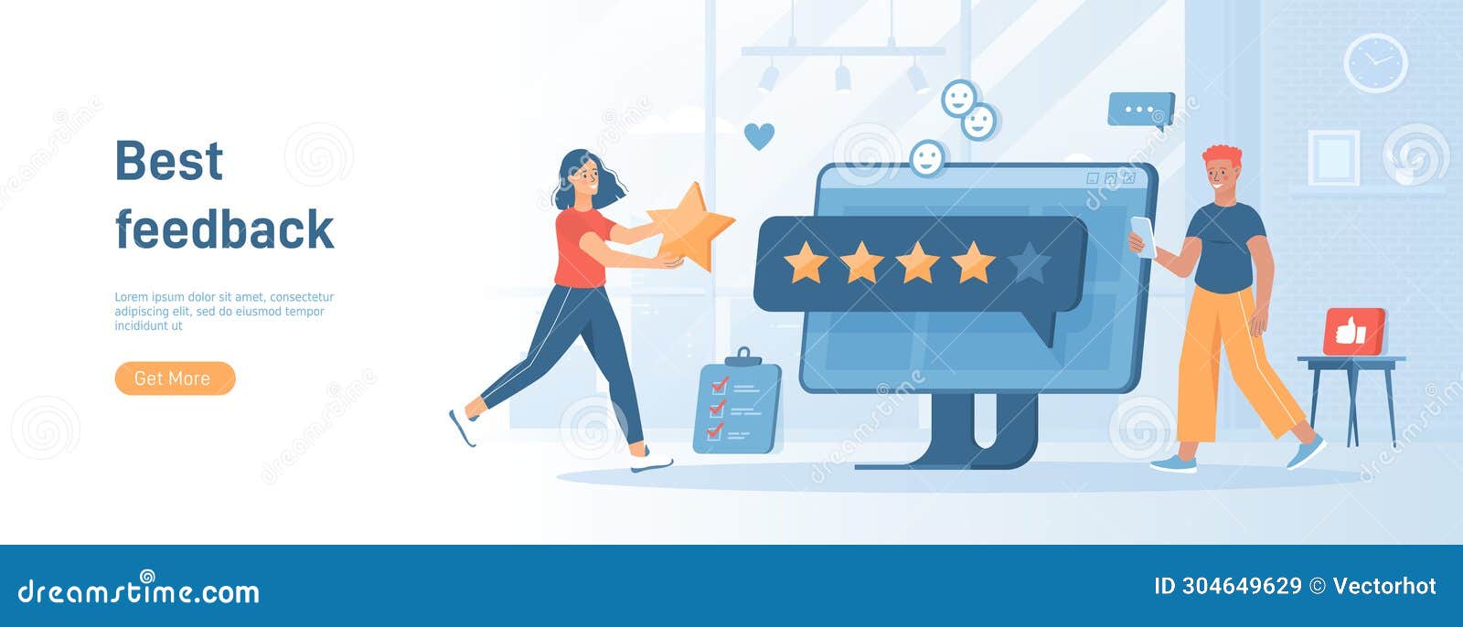 Best Feedback, Five Star Rating. Customer Client Positive Review. User ...