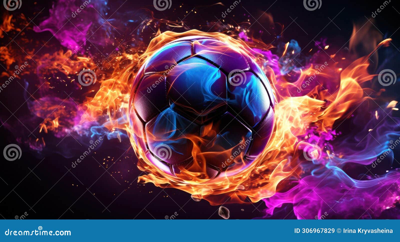 Best Fire and Flames Soccer Stock Image - Image of sport, motion: 306967829