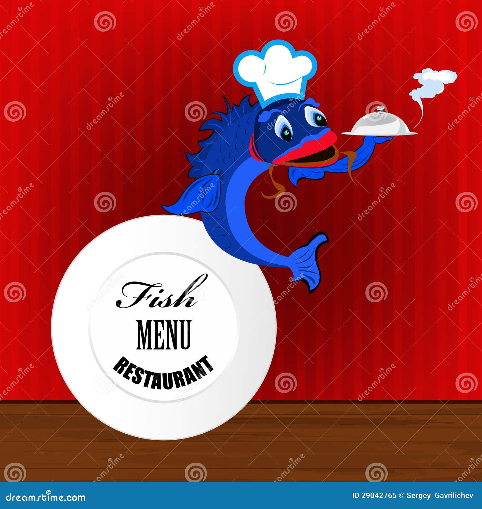 Best fish menu stock illustration. Illustration of chief - 29042765