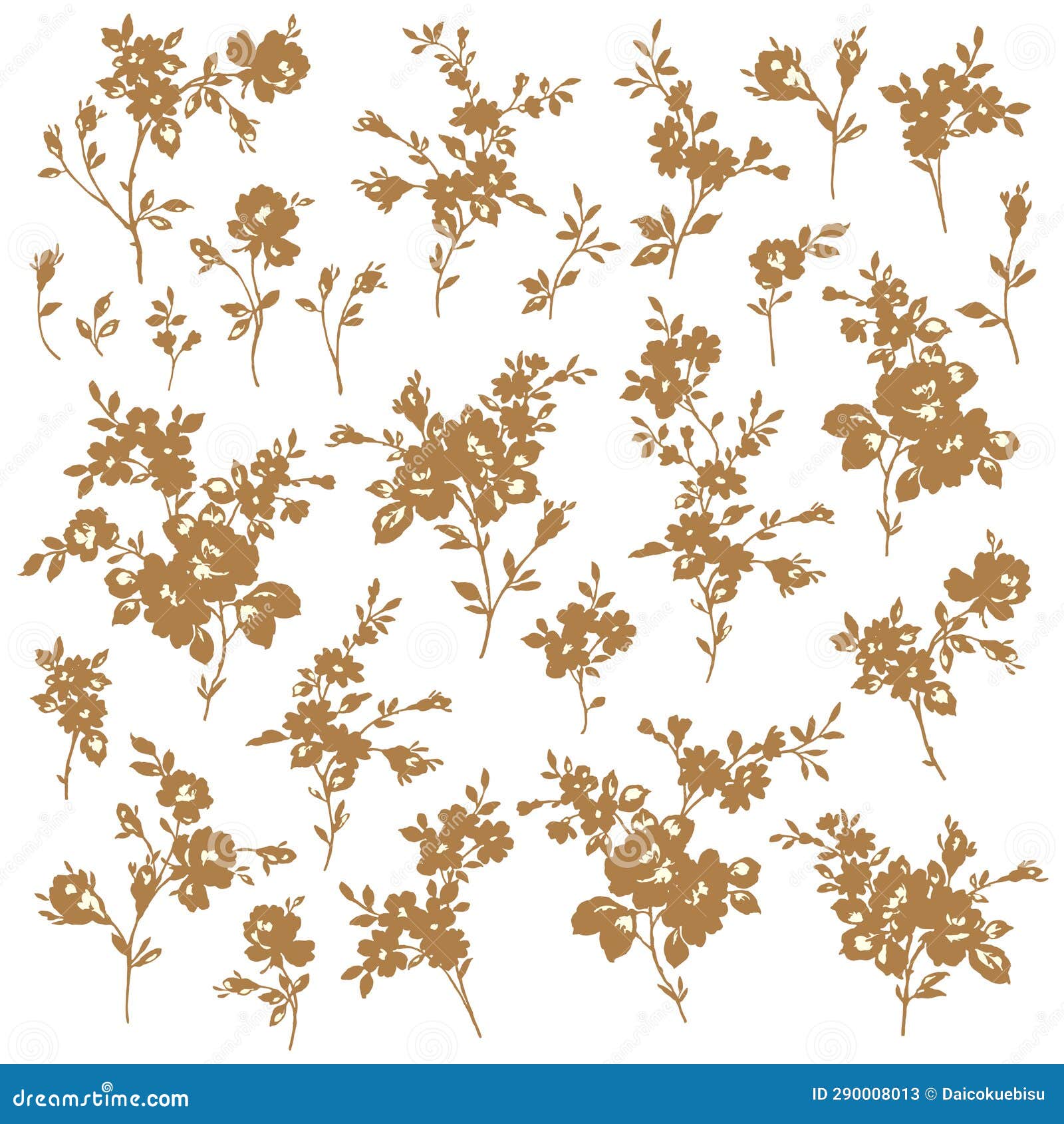 Floral Material Collection Ideal for Textile Design, Stock Vector ...