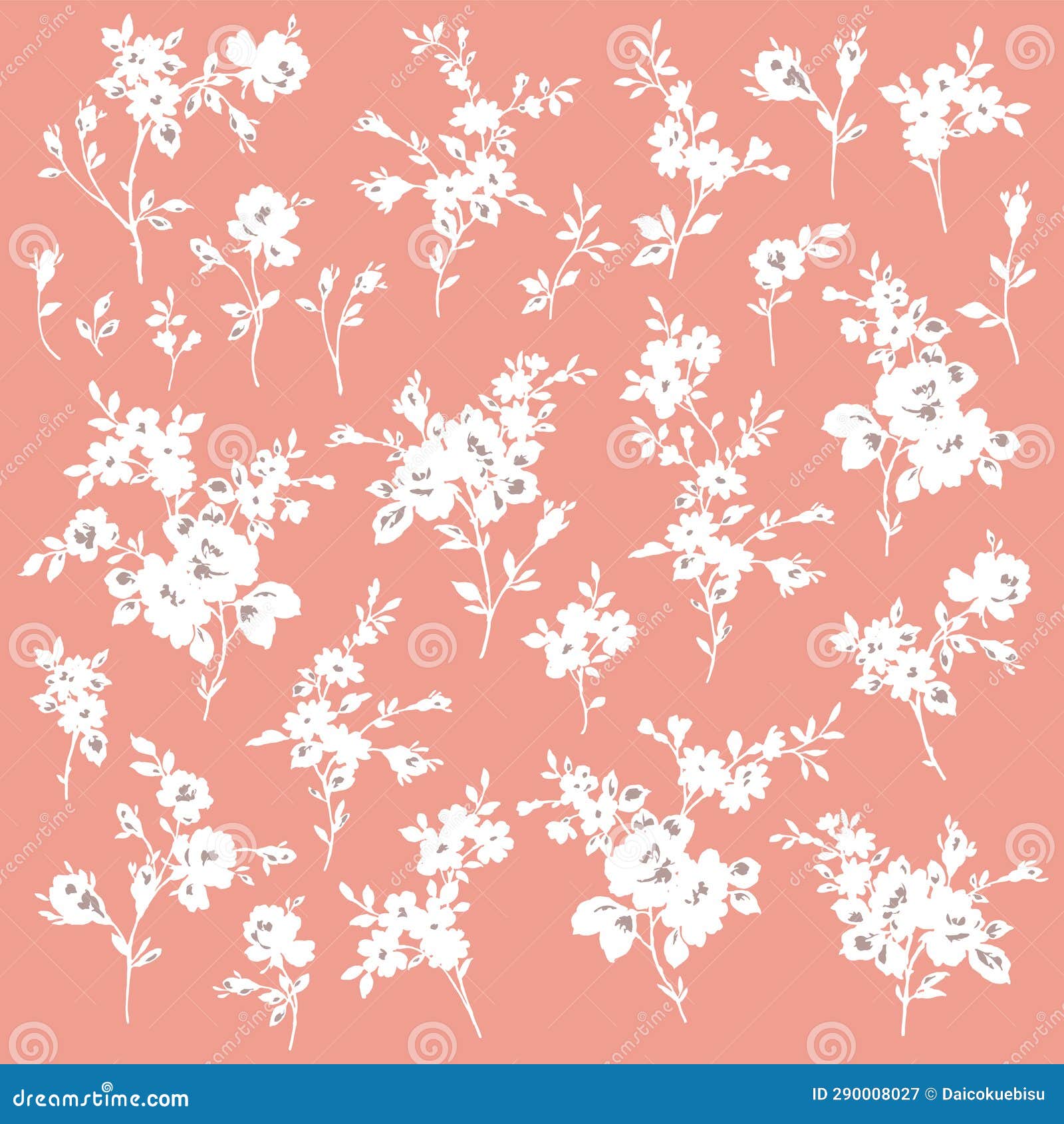 Floral Material Collection Ideal for Textile Design, Stock Illustration ...