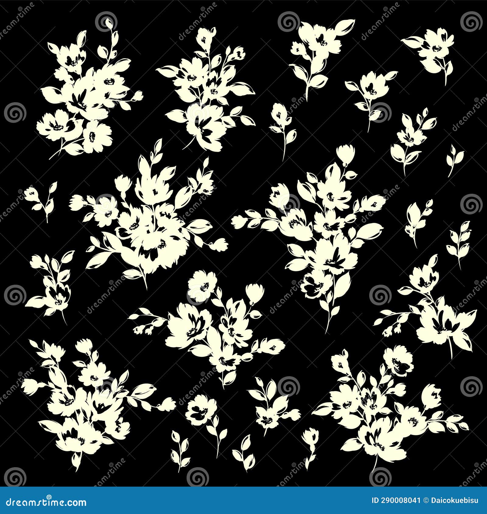 Floral Material Collection Ideal for Textile Design, Stock Vector ...