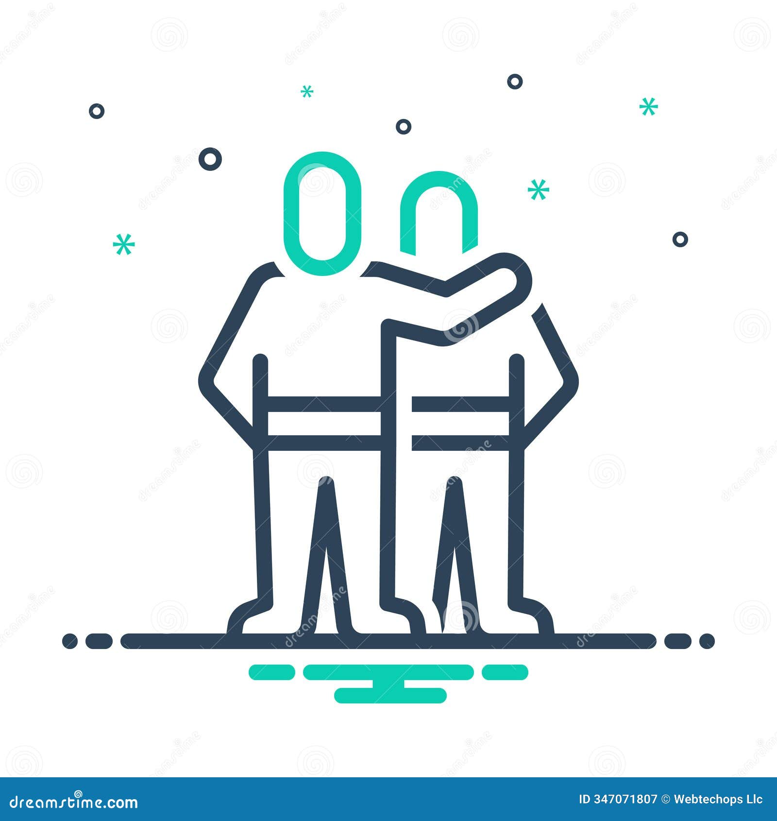 Mix Icon for Best Friend, Comrade and Buddy Stock Illustration ...