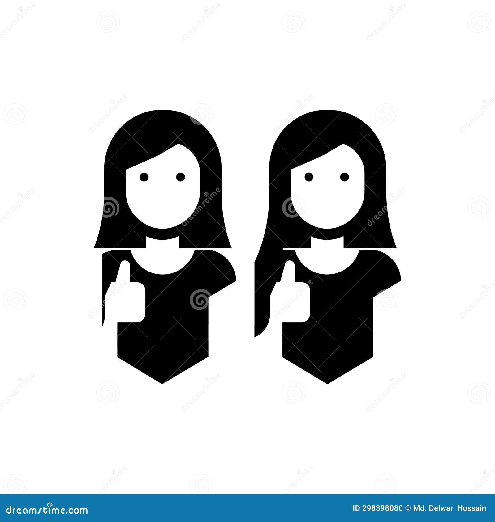 Best friend icon stock vector. Illustration of ally - 298398080