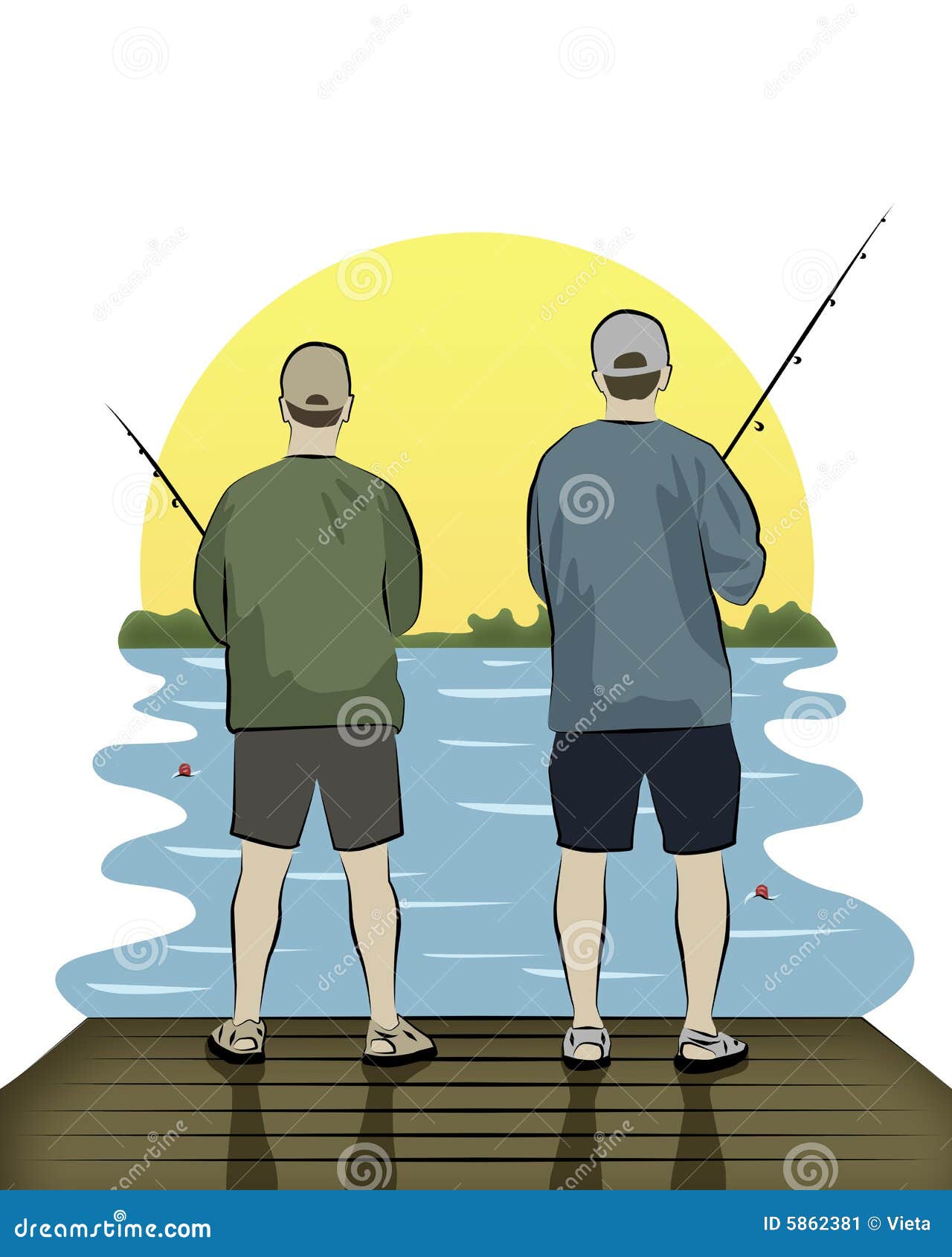 Two Friends Fishing Stock Illustrations – 38 Two Friends Fishing Stock ...