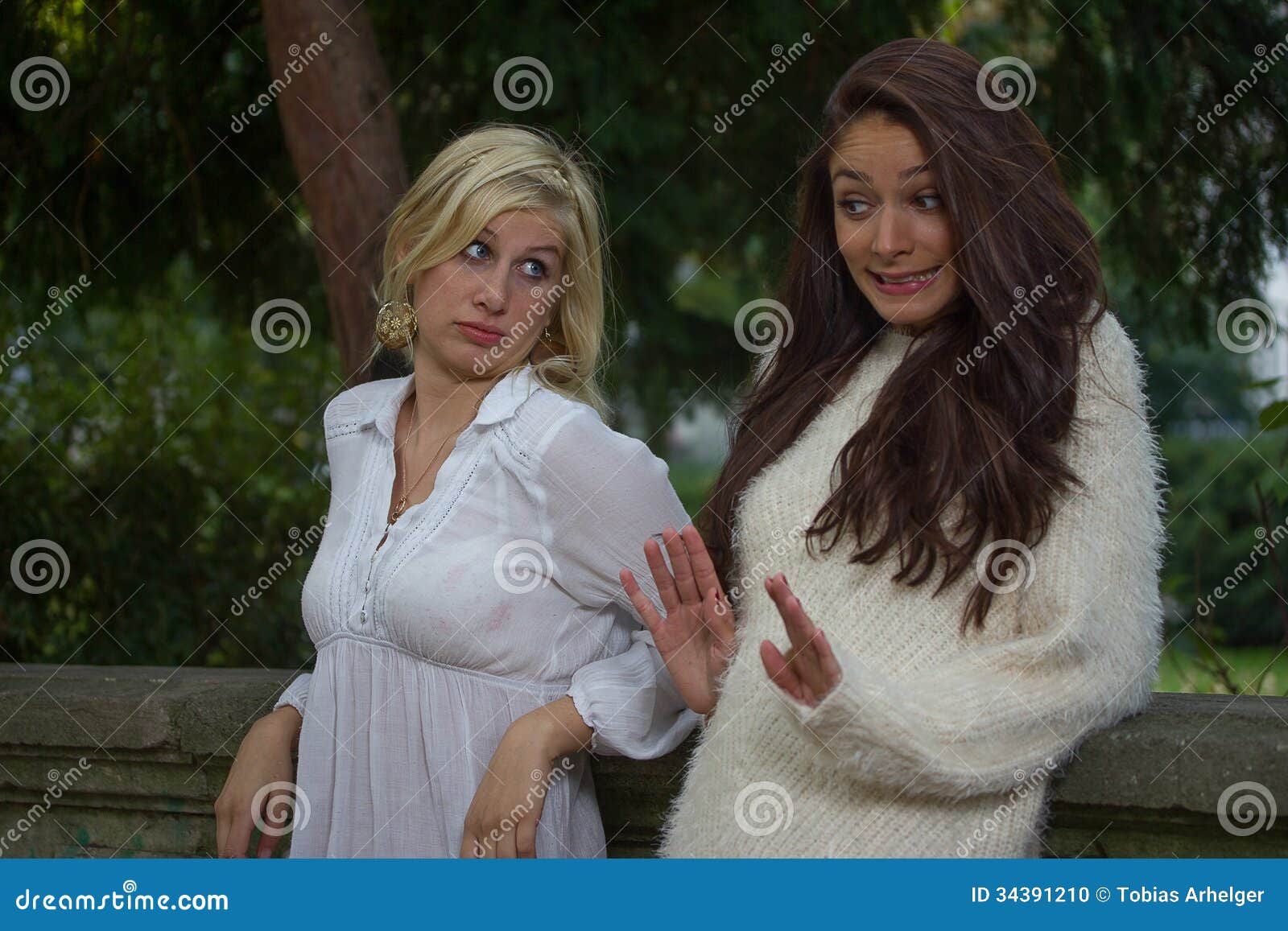 Best Friends in an Argument Stock Photo - Image of beauty, clothing ...