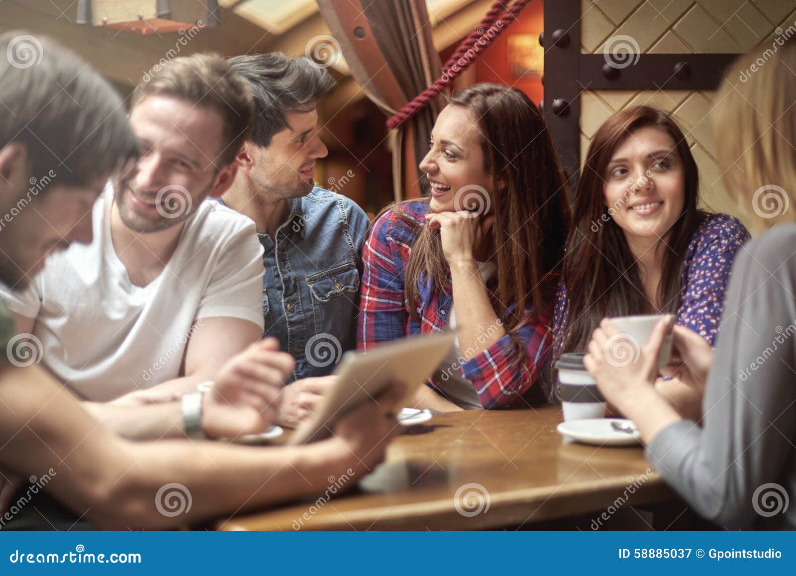 Best friends at cafe stock image. Image of relationship - 58885037