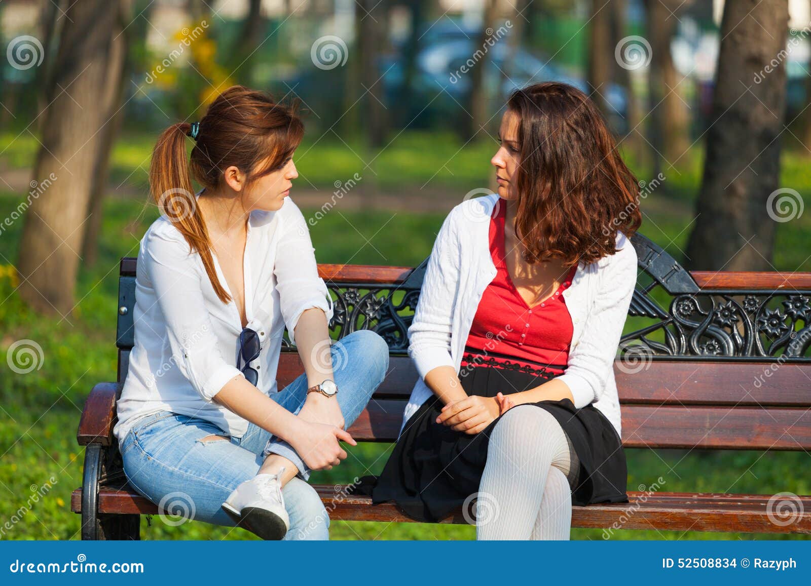 Best friends chatting stock photo. Image of nature, sitting - 52508834